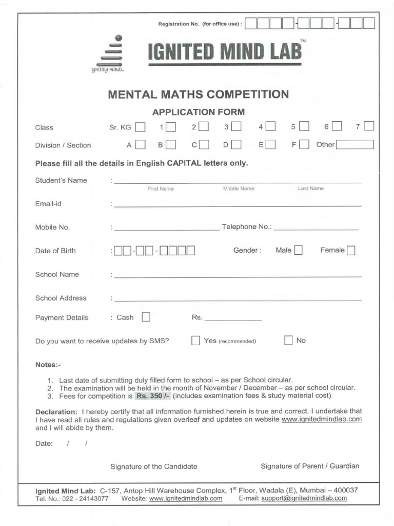 Mental Maths Competition | PDF