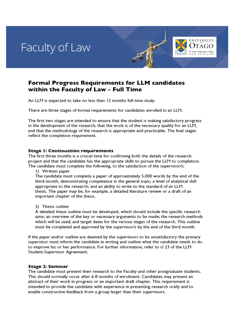 LLM Formal Progress Requirements 694893 | PDF | Thesis