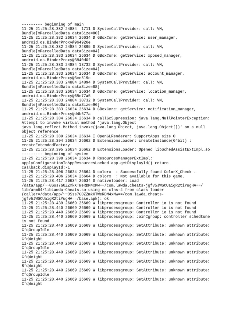Lawda Company App Debug Log | PDF | Java (Programming Language) | Computing