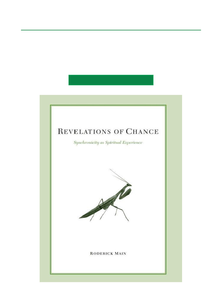 Revelations of Chance Synchronicity As Spiritual Experience No-Wait ...