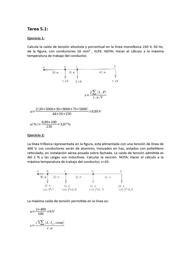 17 Cálculos de Líneas Con Cargas Distribuidas | PDF