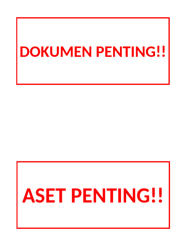 Label Dokumen Penting | PDF