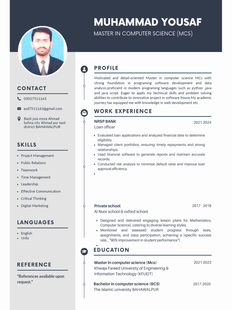 Muhammad Yousaf. Experience | PDF | Computer Science | Science