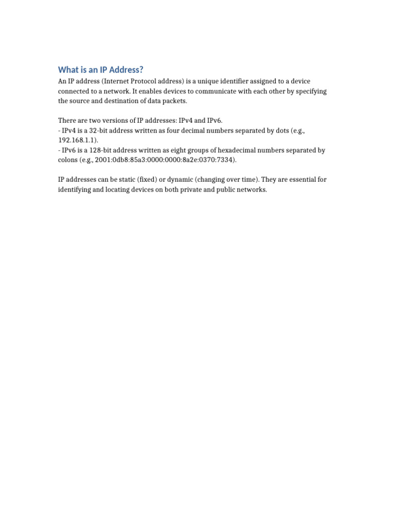 IP Address Info | PDF