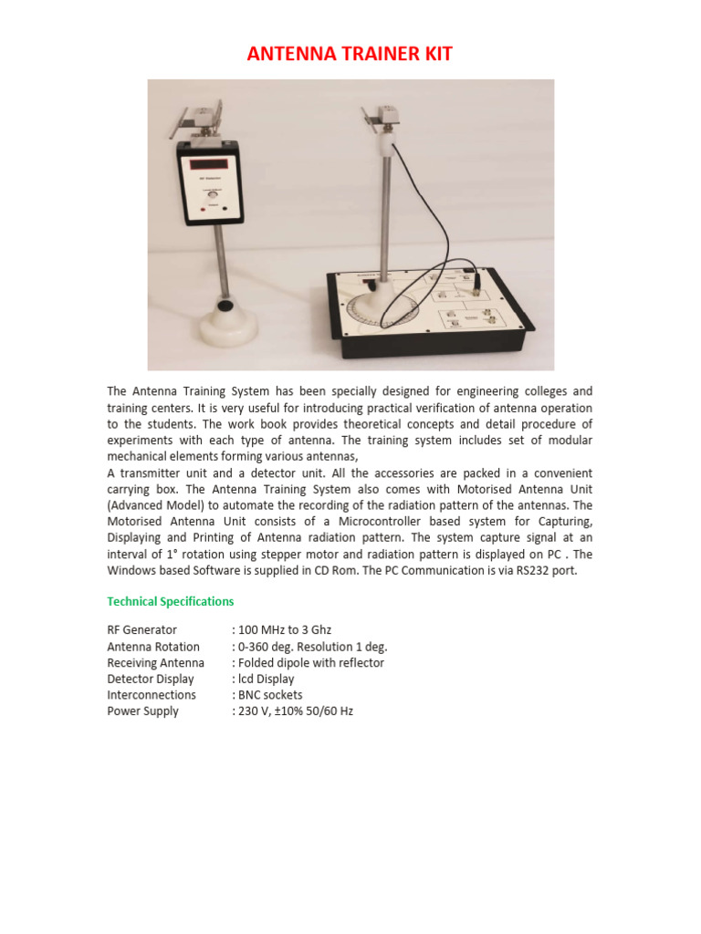 Antenna Training System Overview | PDF