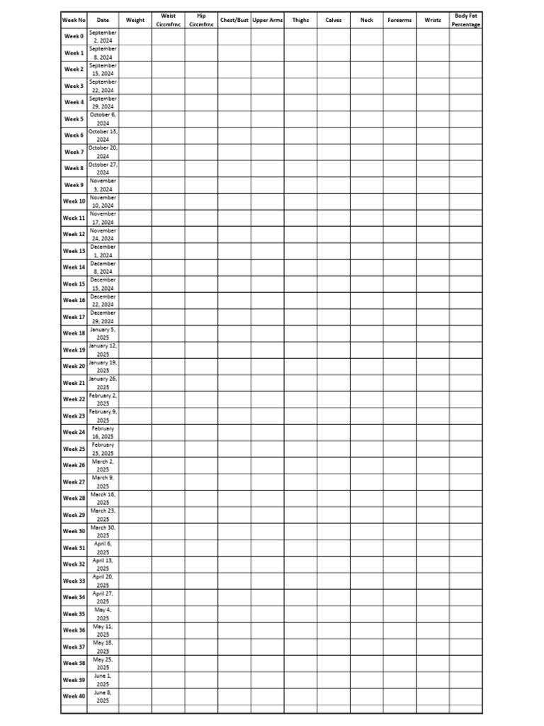 Weekly Tracker | PDF