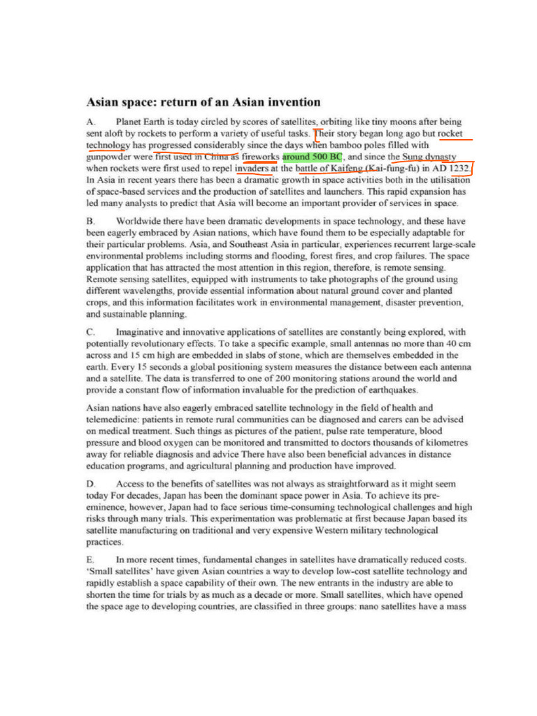 Asian Space: Invention Reading Answers | PDF