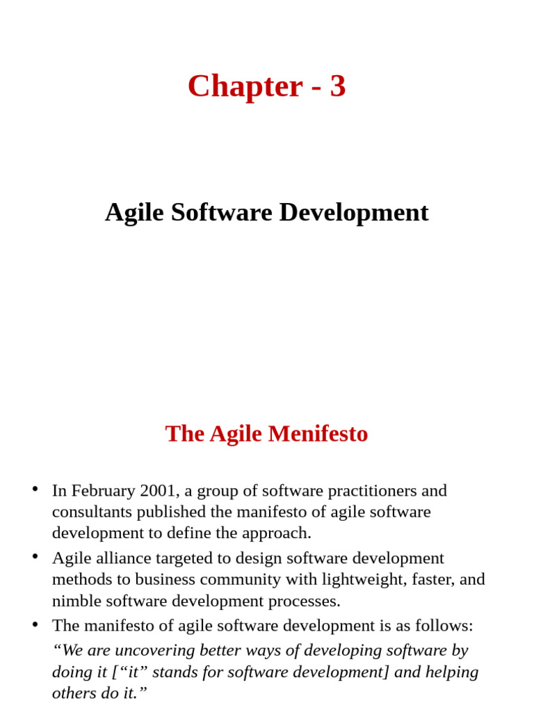 L3 - Agile Software Development - 063010 | PDF | Scrum (Software Development) | Agile Software ...