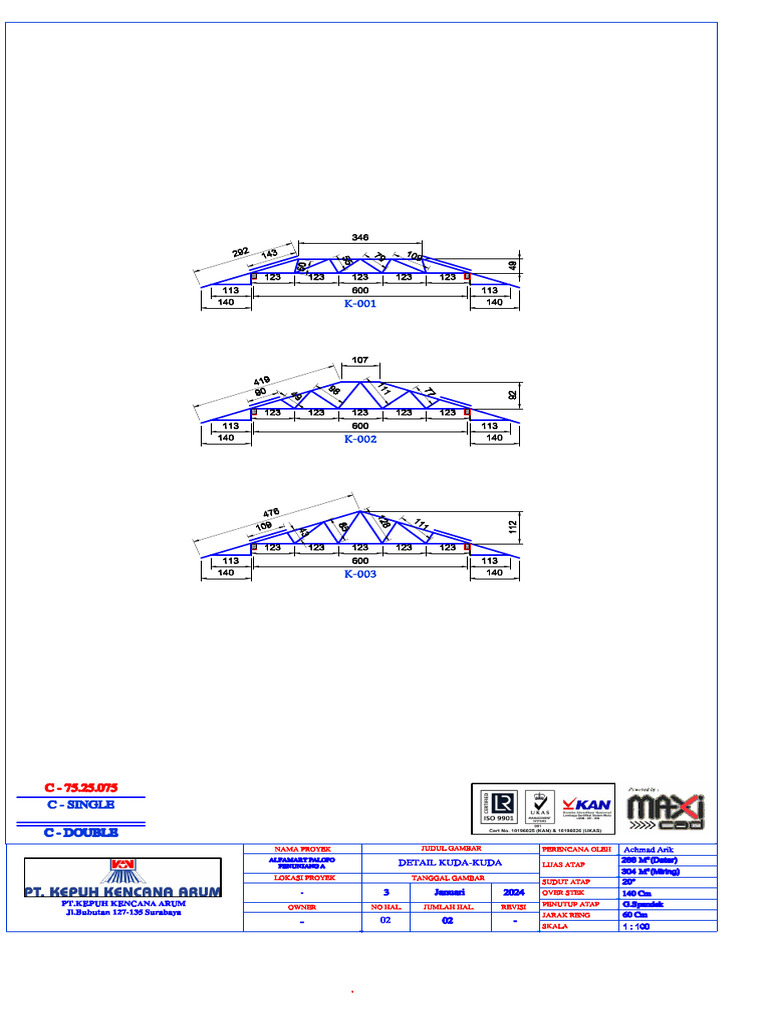Gambar detail Kuda-Kuda | PDF