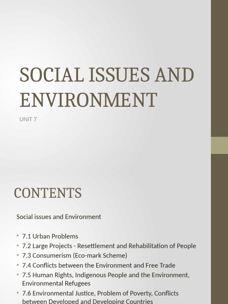 Unit 7 Social Issues | PDF | Recycling | Human Rights