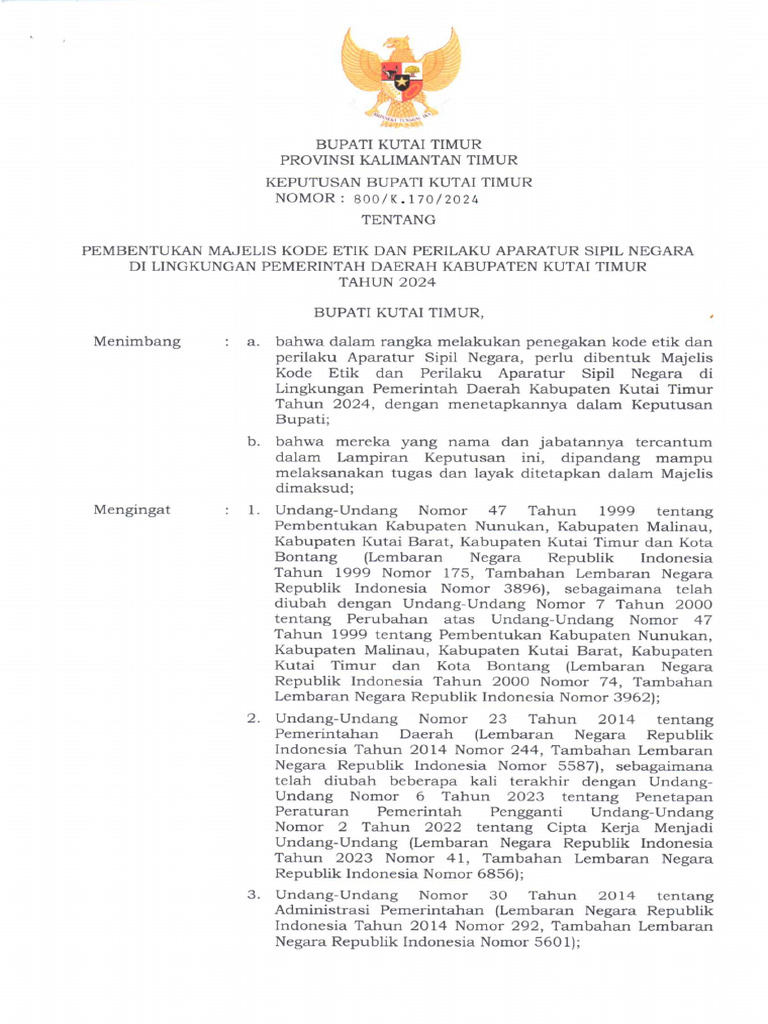 SK Majelis Kode Etik 2024 | PDF