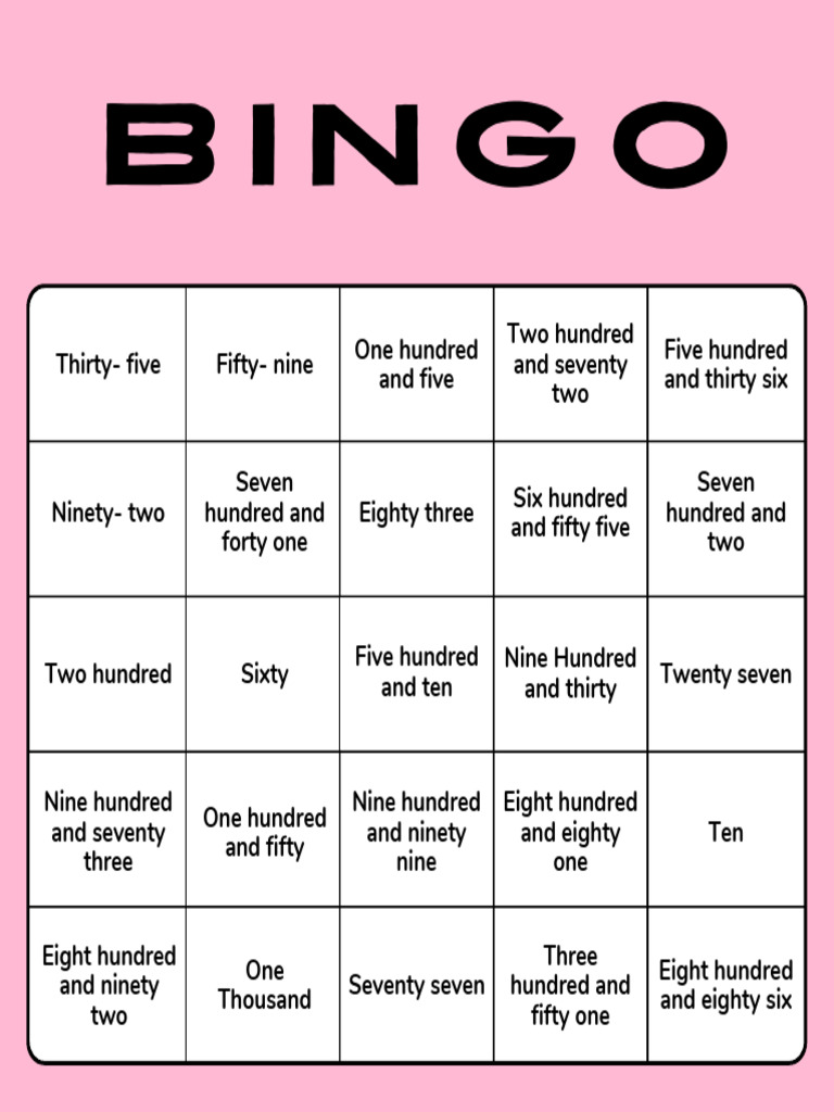Modern Pink Bingo Games Instagram Post Template | PDF