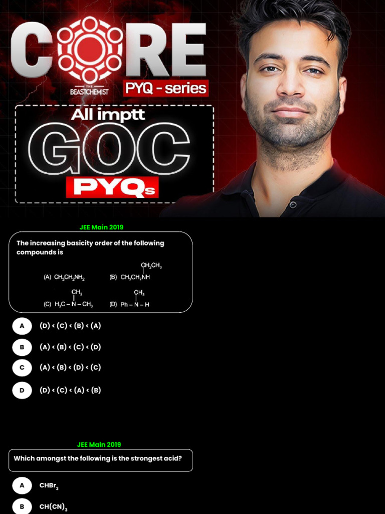 goc pyq 2019-2022 (Questions) | PDF | Alkene | Chemical Compounds