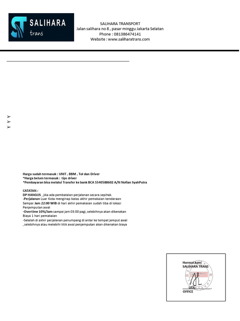 Surat Penawaran Innova) | PDF