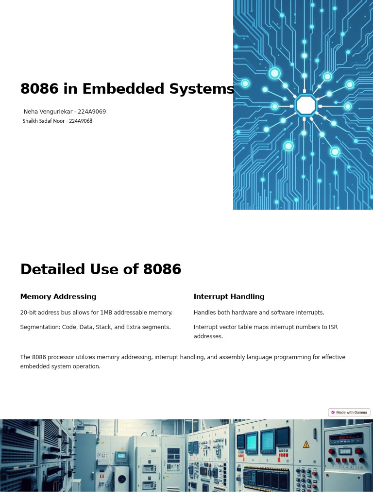8086 in Embedded Systems | PDF | Embedded System | Automation