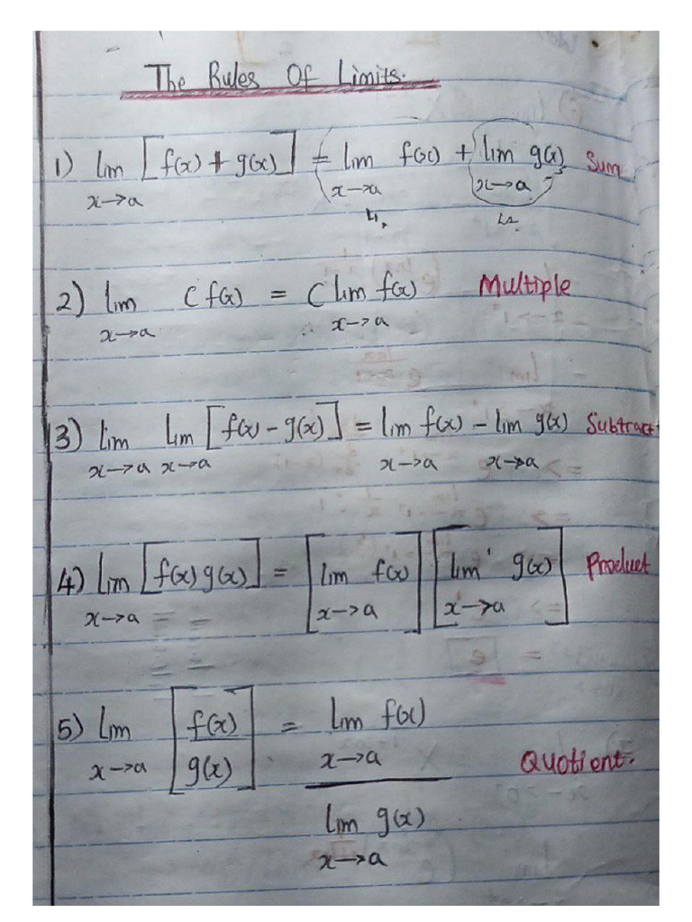 Rules of Limits | PDF