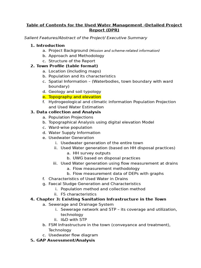 Used Water Management Project Report | PDF | Sewage Treatment ...