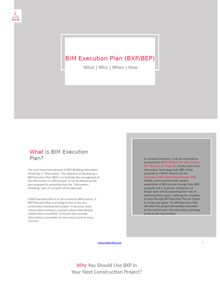 Reference BIM Execution Plan BXP What Why When and How Free PDF ...