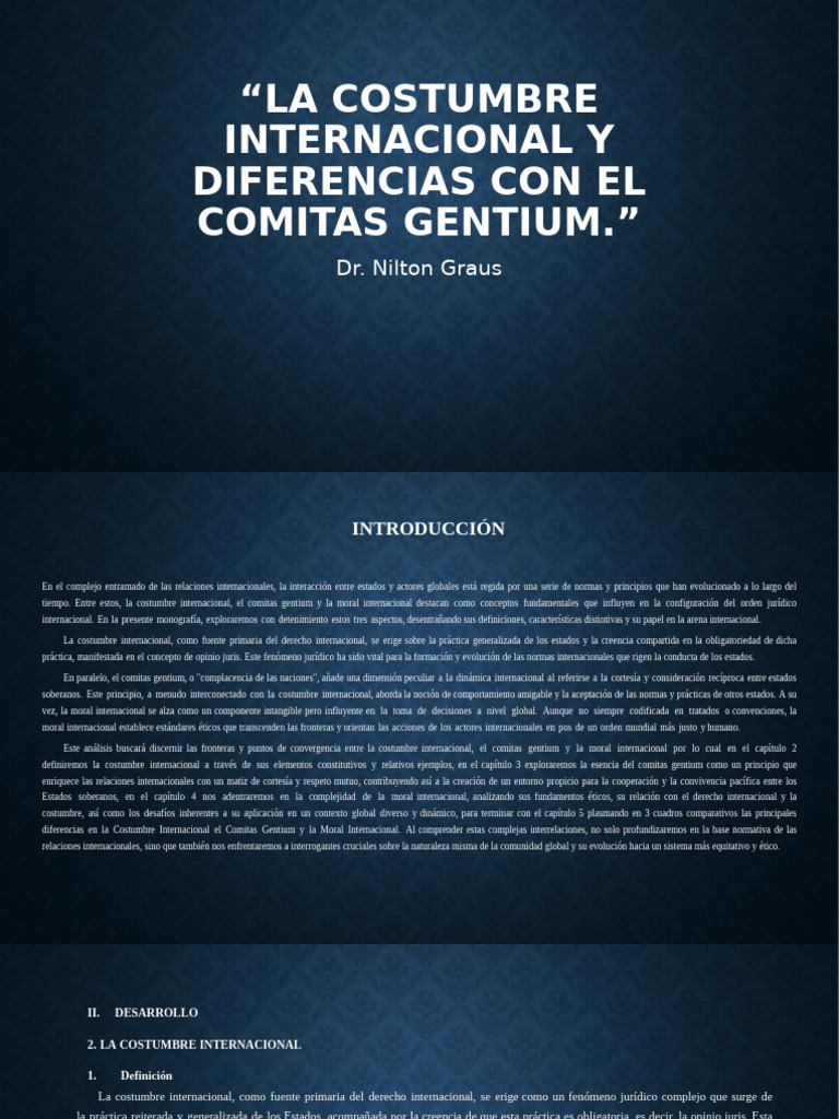 La Costumbre Internacional | PDF | Ley internacional | Moralidad