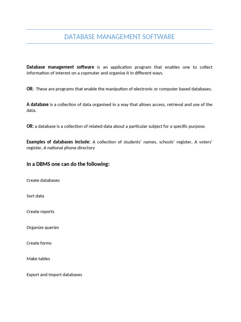 Topic 11 DATABASE MANAGEMENT SYSTEM | PDF | Databases | Table (Database)