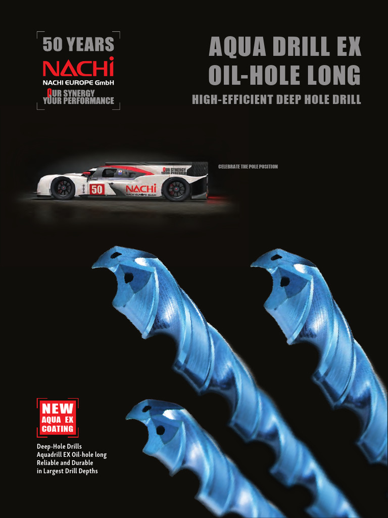 High-Efficiency Deep Hole Drills | PDF | Drilling | Steel