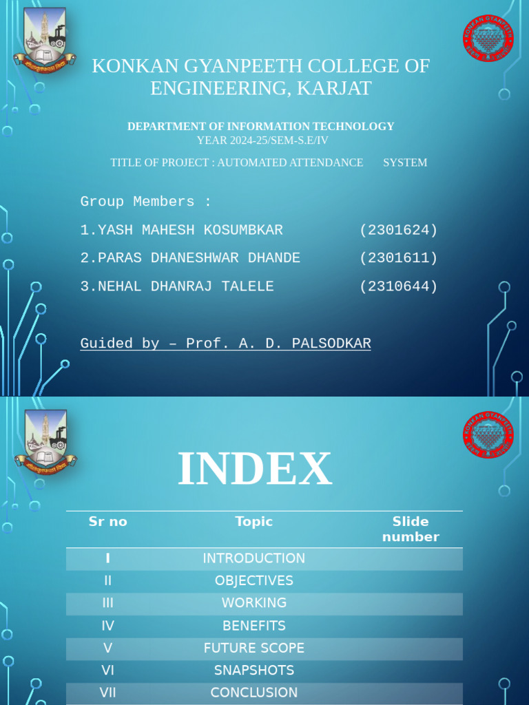 Mini Project Ppt Sem-IV[1] | PDF | Automation | Information Technology