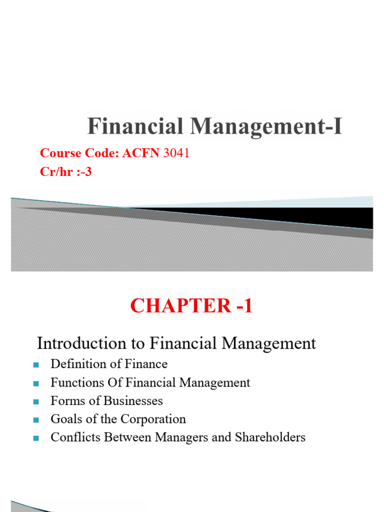 Course Code: ACFN Cr/hr:-3 | PDF | Capital Asset Pricing Model ...