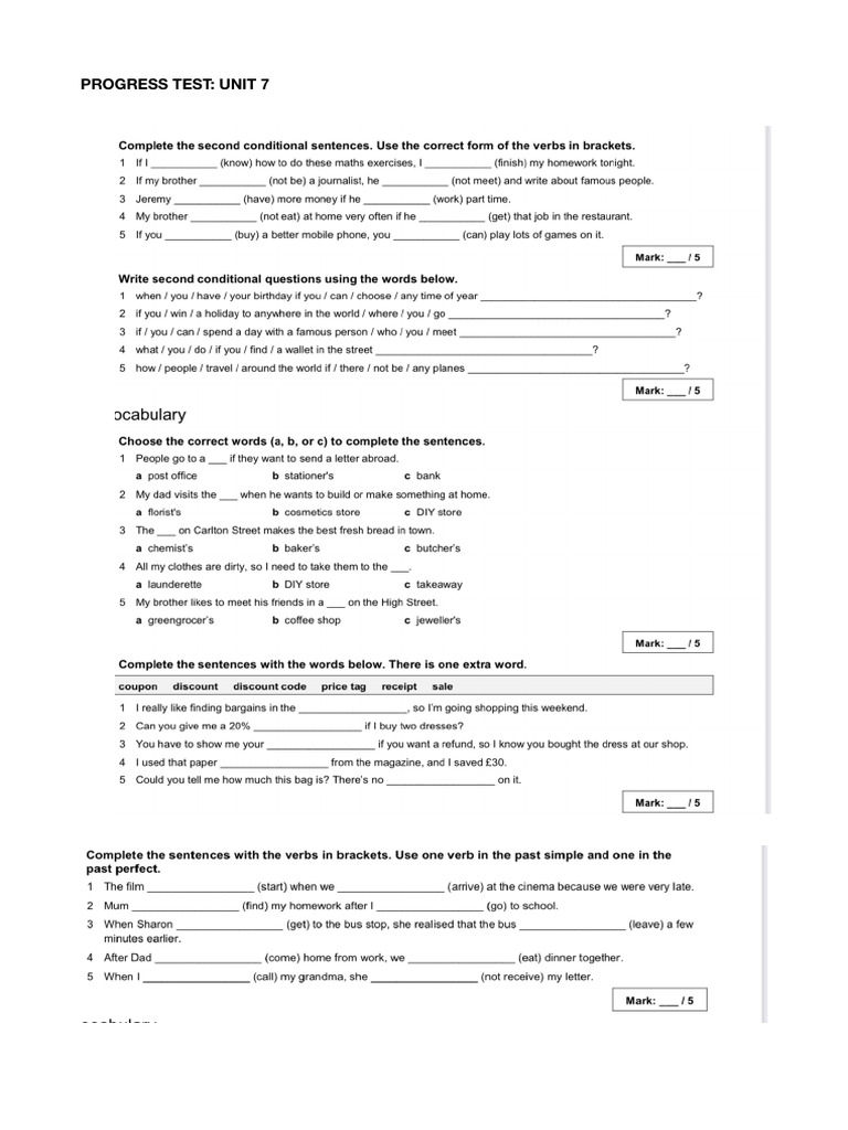 Unit 7 Test | PDF