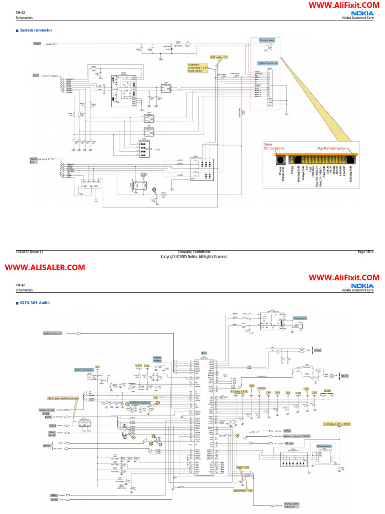 Nokia n90 rm-42 Schematics v1 | PDF | Computer Hardware | Mobile ...