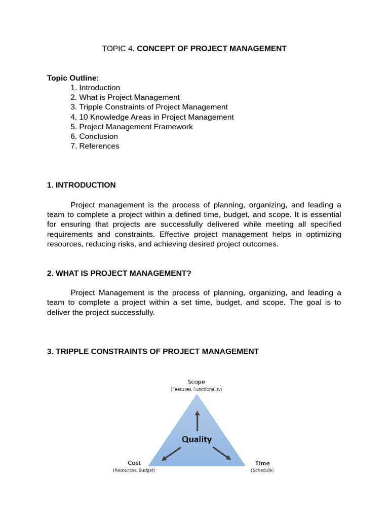 Concept of Project Management | PDF | Project Management | Business
