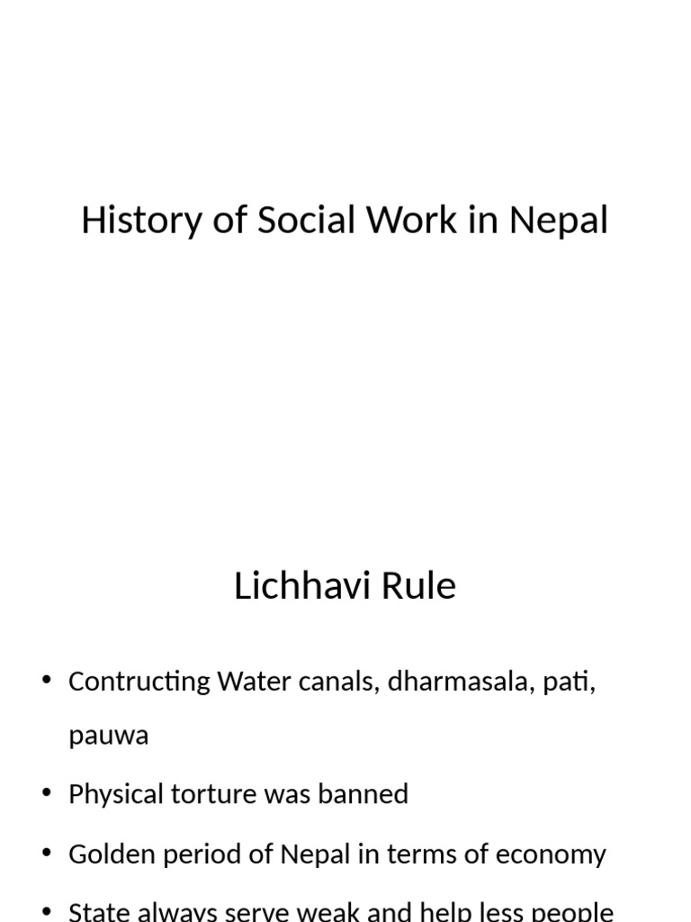 Social Work Evolution in Nepal | PDF
