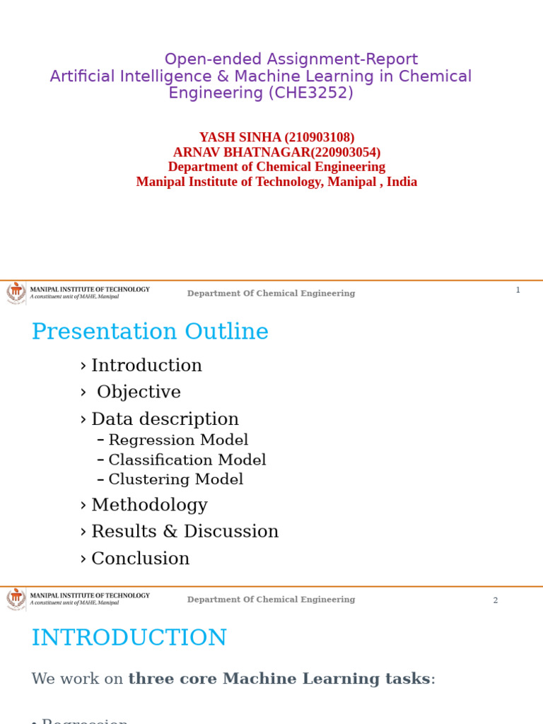 AI & ML Applications in Chemical Engineering | PDF | Cluster Analysis ...