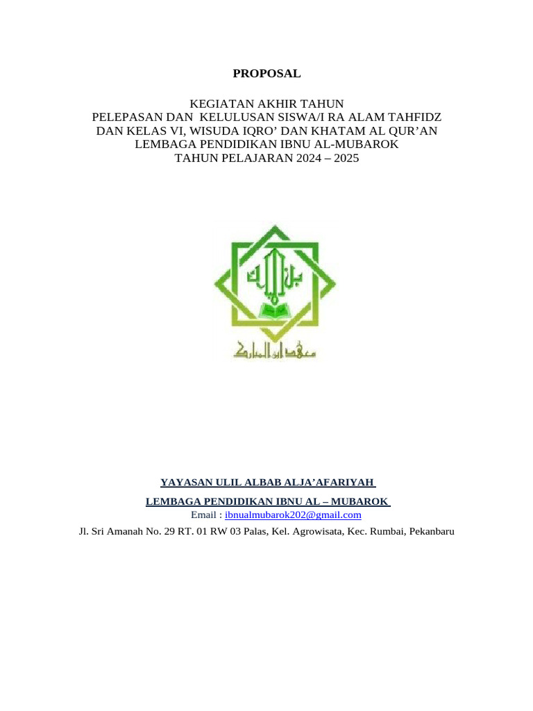 Proposal Wisuda 2025 | PDF