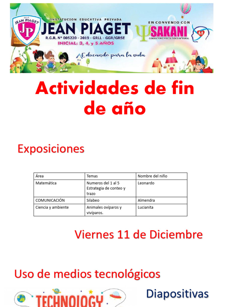 Actividades de fin de año | PDF