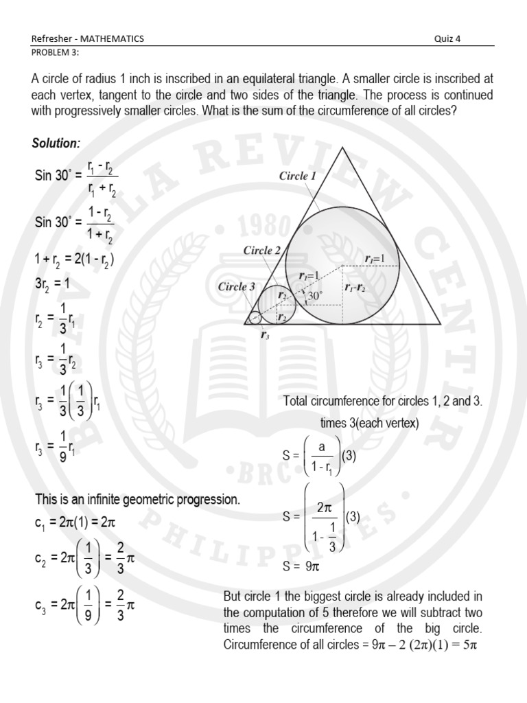 MAthematics Concentrate Topics | PDF | Circle | Cost Of Capital