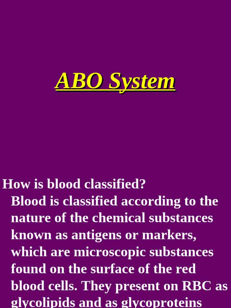 Understanding ABO Blood Group System | PDF | Blood Type | Animal Anatomy