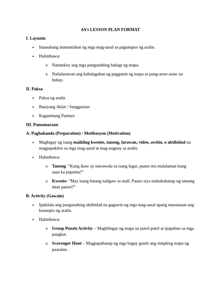 4As-Lesson-Plan-format | PDF