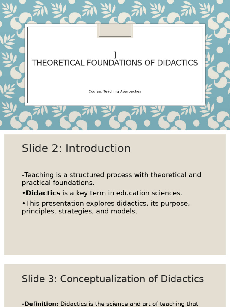 1 Ok CLASE Theoretical Foundations of Teaching | PDF | Constructivism ...
