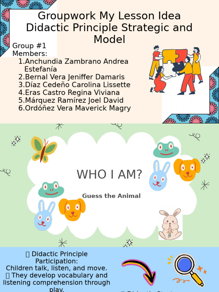 Groupwork My Lesson Idea Didactic Principle Strategic and Model | PDF ...
