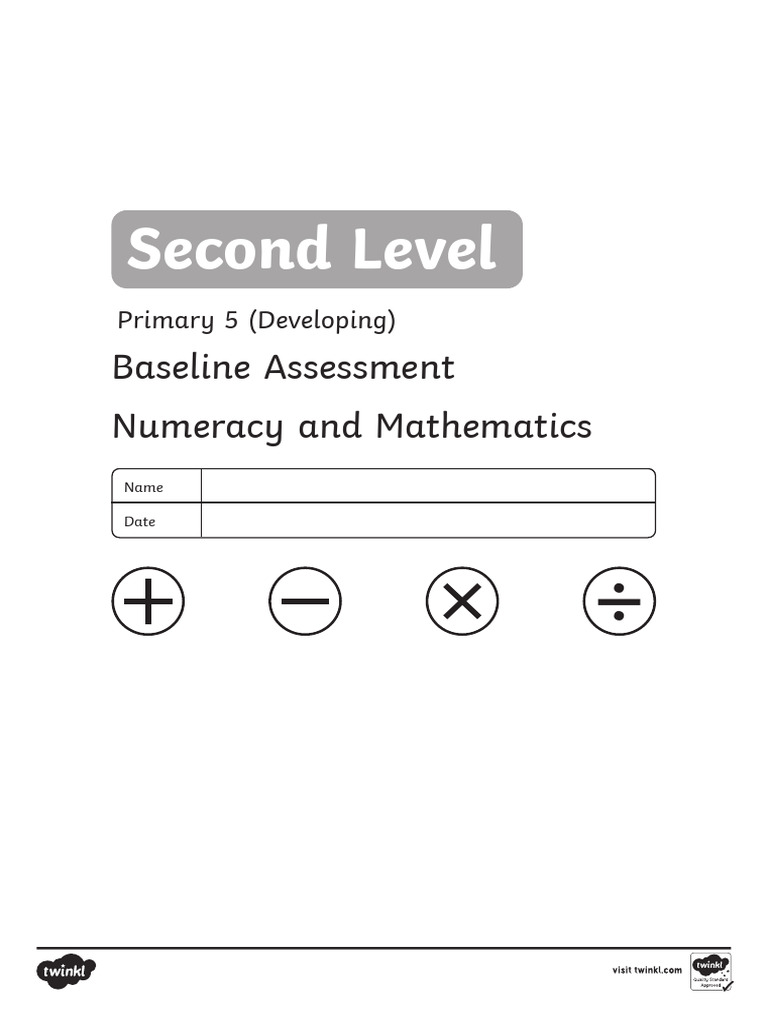 Second Level p5 Baseline Maths Test | PDF | Mathematics