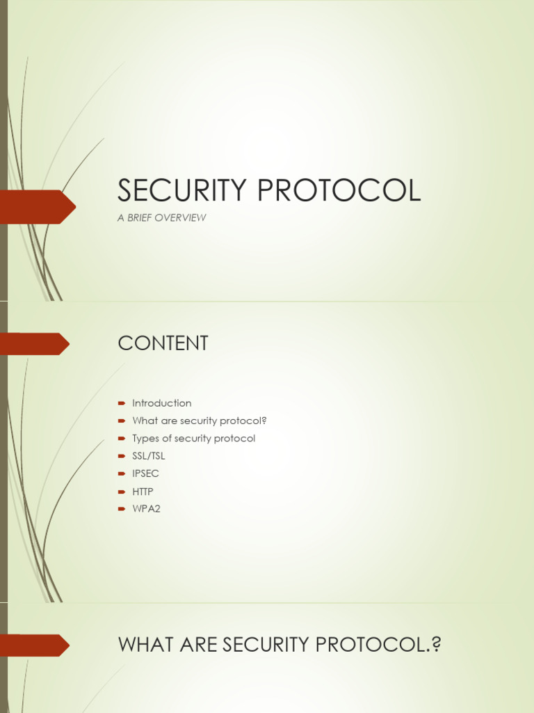 Overview of Security Protocols | PDF