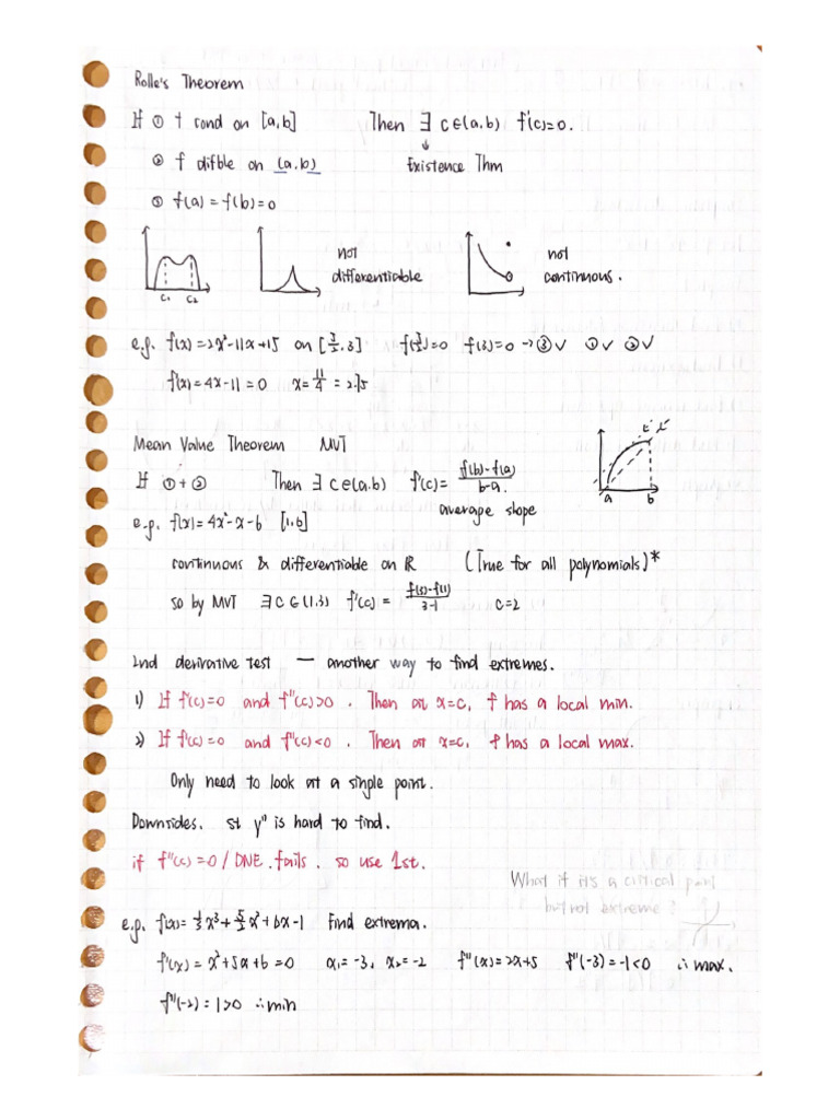 Rolle's Theorem | PDF