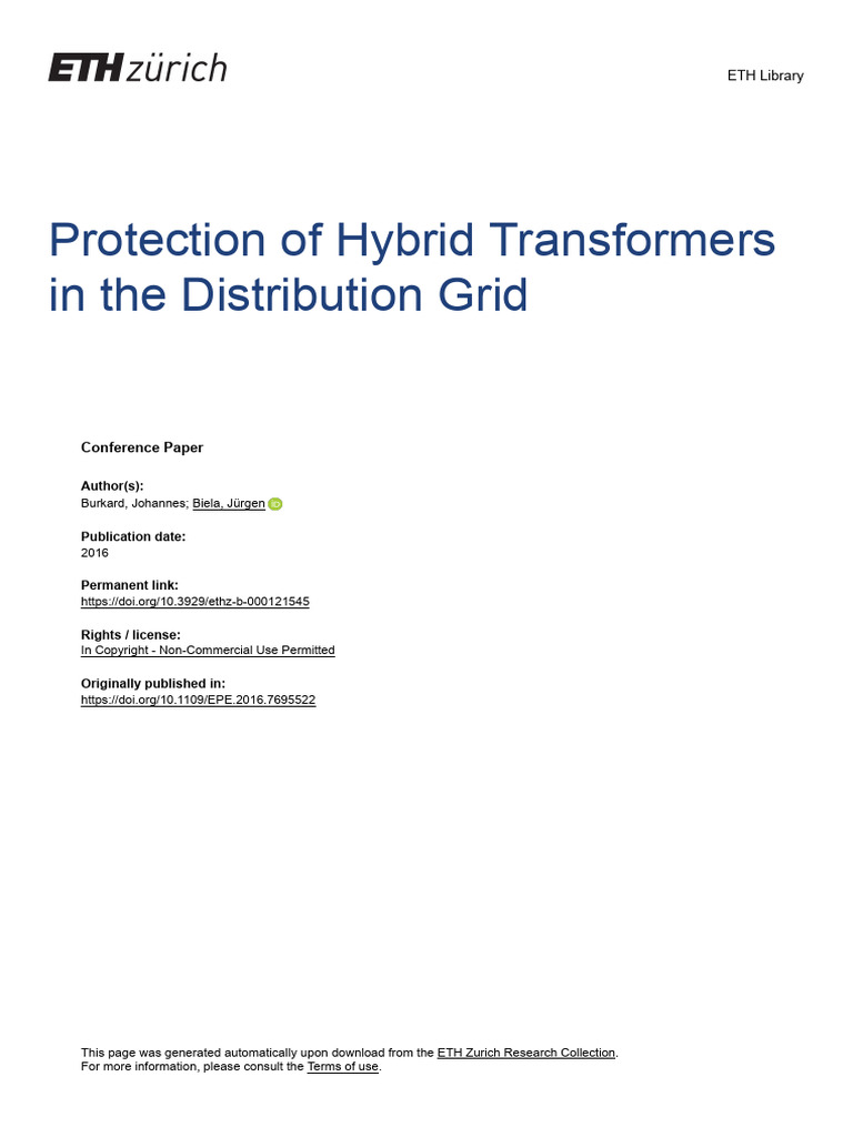 Hybrid Transformer Protection Strategies | PDF | Transformer ...
