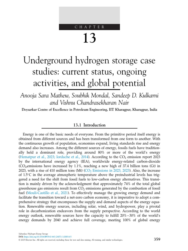 Chapter 13 - Underground Hydrogen Storage Case Studies - 2025 ...