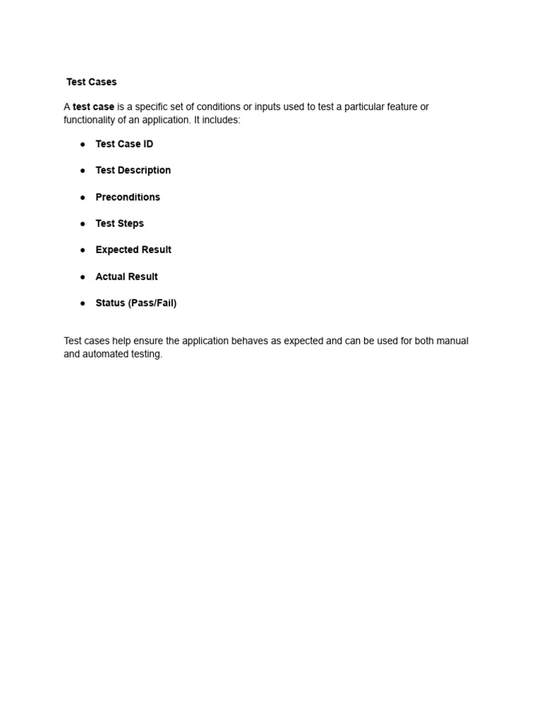 Test Cases | PDF
