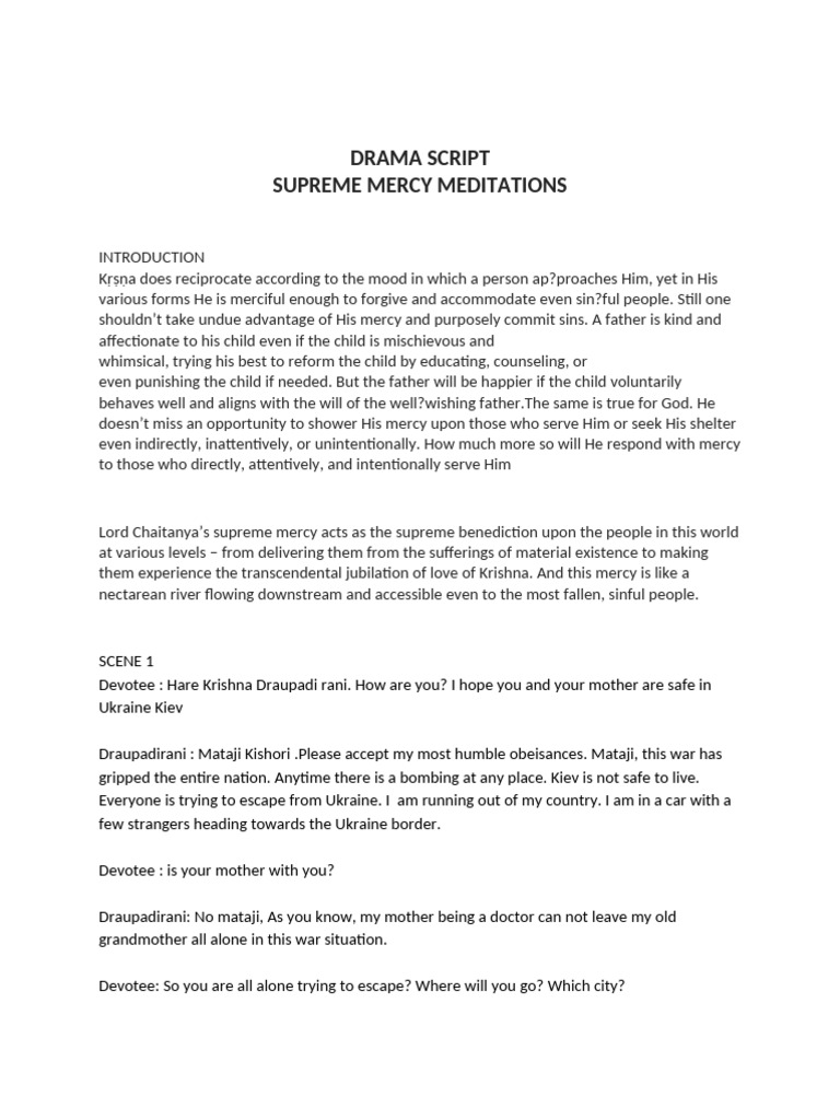Drama Script 2024 | PDF | Krishna | Hinduism