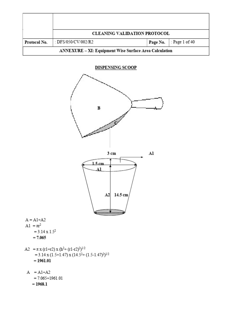 Equipment Surface Area Calculations | PDF | Stationery | Chess