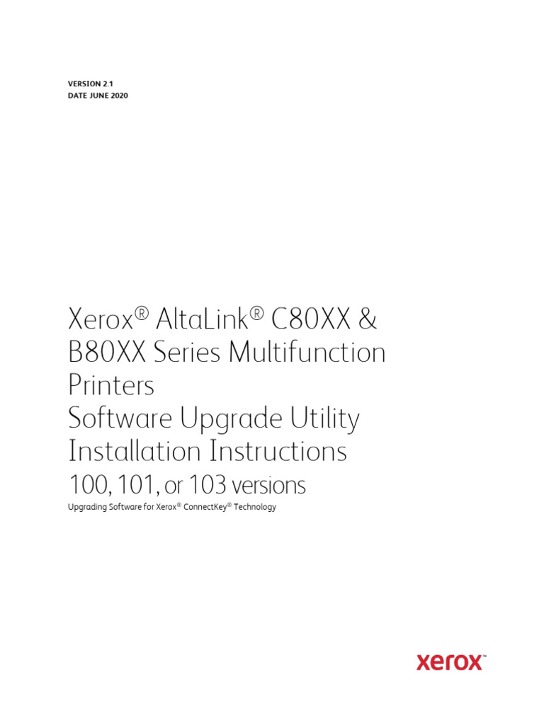 Xerox AltaLink C80XX/B80XX Upgrade Guide | PDF | Computer File | World ...