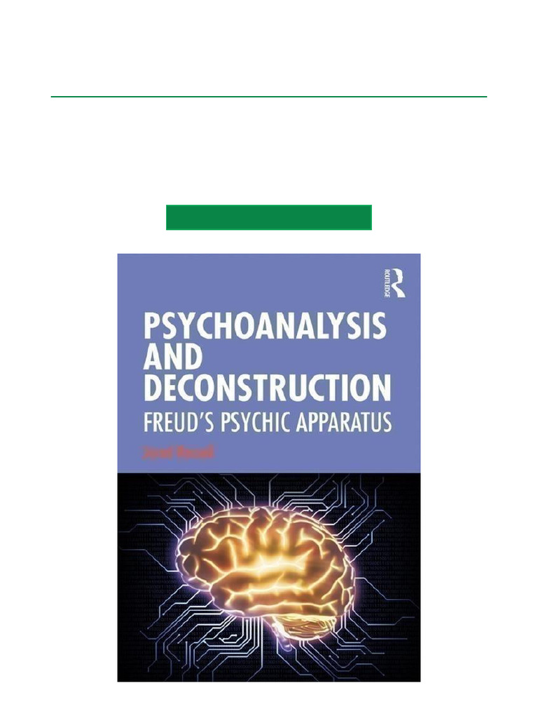 Psychoanalysis and Deconstruction Freud's Psychic Apparatus - 1st Edition Accessible PDF ...