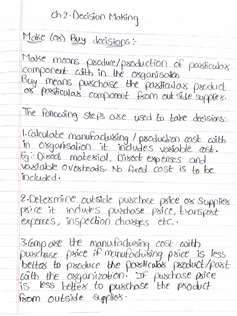 Decision Making Problems Solution | PDF